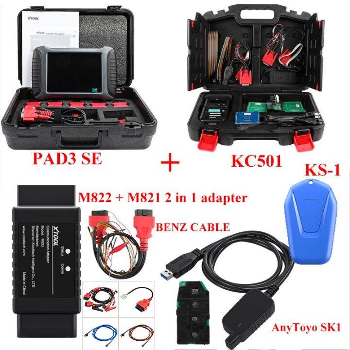 XTOOL X100 PAD3 SE With KC501 For BENZ Infrared Key OBD2 Key Programmer ...
