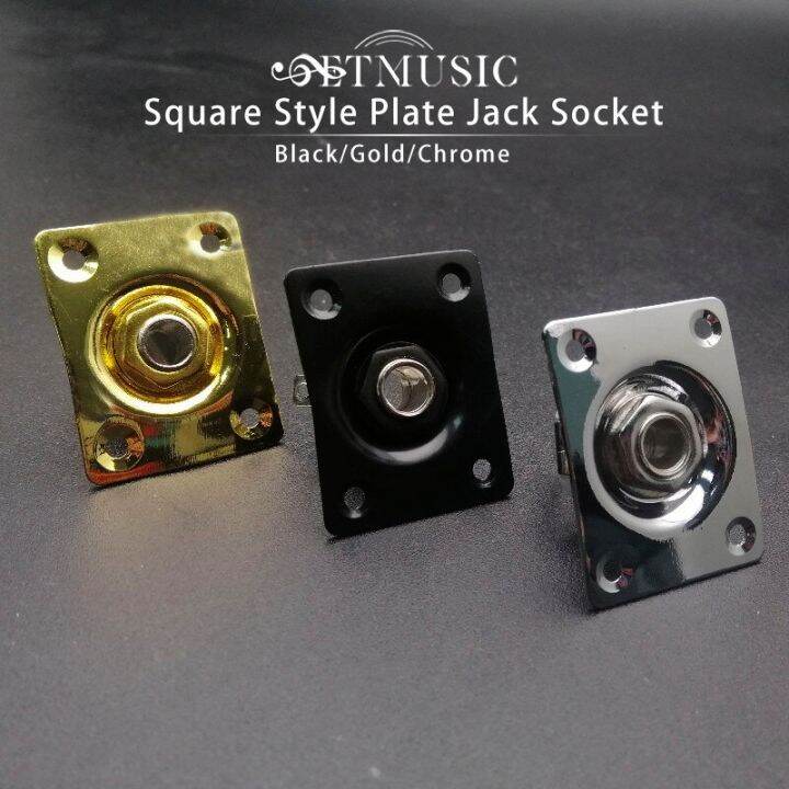 Square Style Plate Guitar Bass 1/4 Output Input Jack Socket For ...