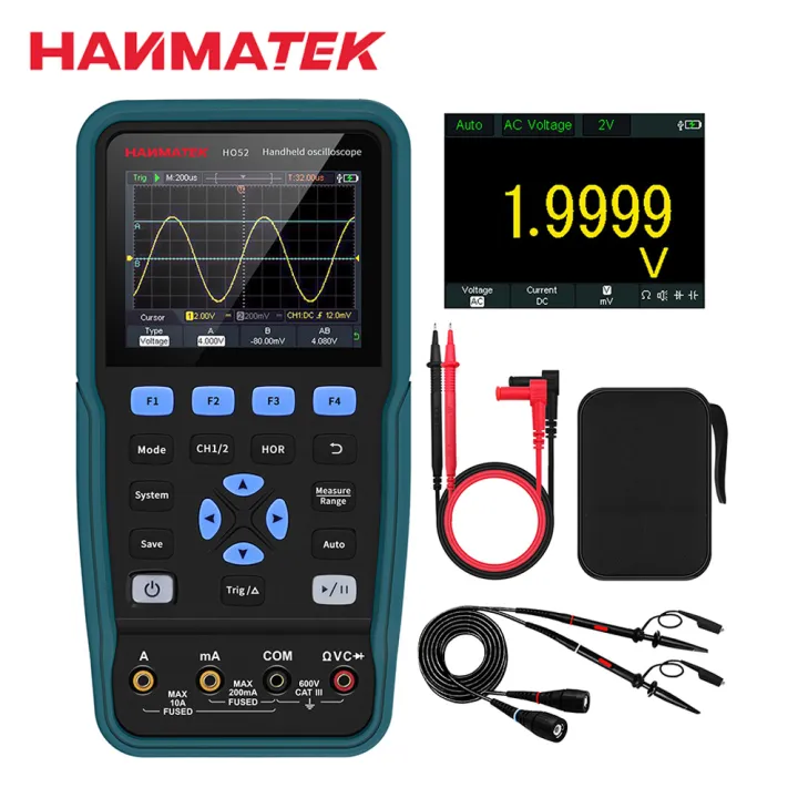 HANMATEK Digital Oscilloscope 50Mhz Bandwidth,2 Channels 3.5 "TFT Mini ...