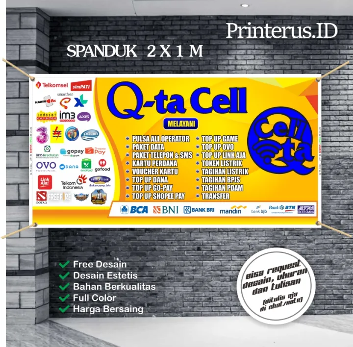 SPANDUK BANNER KONTER HANDPHONE MURAH | Lazada Indonesia
