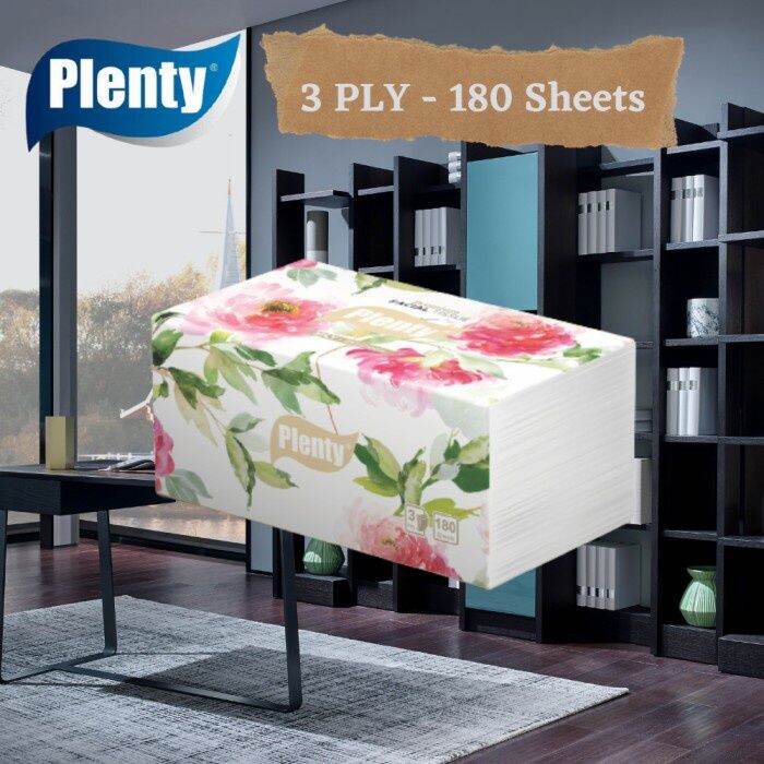 Plenty Facial Tissue Premium 3 Ply [180 Sheets] | Lazada Indonesia