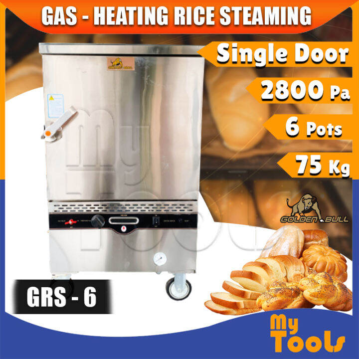 Mytools GOLDEN BULL Gas-Heating Rice Steaming Cart GRS-6 | Lazada