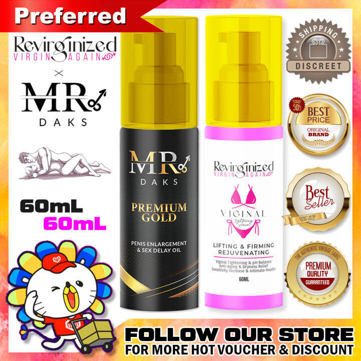 Revirginized x Mr. Daks 60mL + 60mL Vaginal Tightening Cream - Narrows Vaginal Walls Improves ...