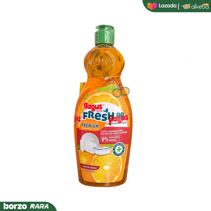 Bagus Sabun Cuci Piring Botol 600Ml Liquid Gratis Spon Sponge | Lazada ...