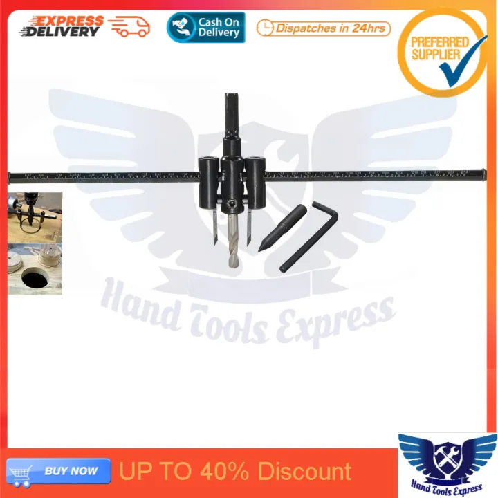 HANDTOOLS HT0681 300mm Adjustable Wood Circle Hole Saw Drill Bit ...