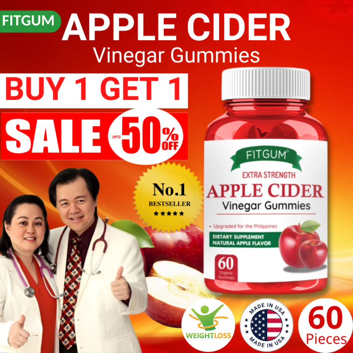 FITGUM Apple Cider Vinegar Gummies Original Glutathione with Collagen ...