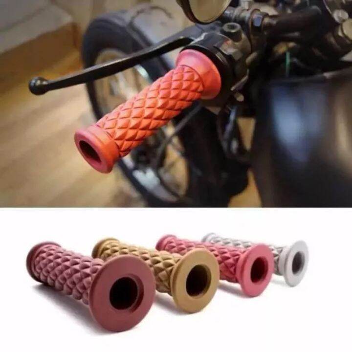 Universal Motorcycle Rubber Grip Grip Retro Coffee Racer | Lazada PH