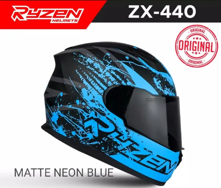 RYZEN ZX440 NEON COLORS DUAL VISOR HELMETS BLUE PINK YELLOW | Lazada PH