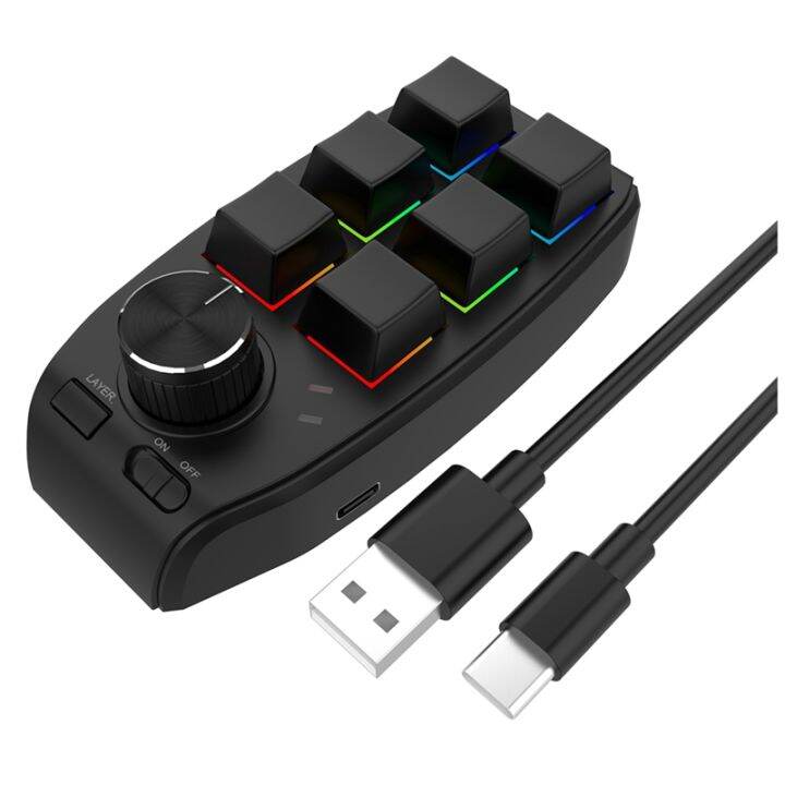 Programming Macro Keyboard 6 Key 1 Knob Gaming Mini Keyboard Copy Paste ... Programming Macro Keyboard 6 Key 1 Knob Gaming Mini Keyboard Copy Paste ...