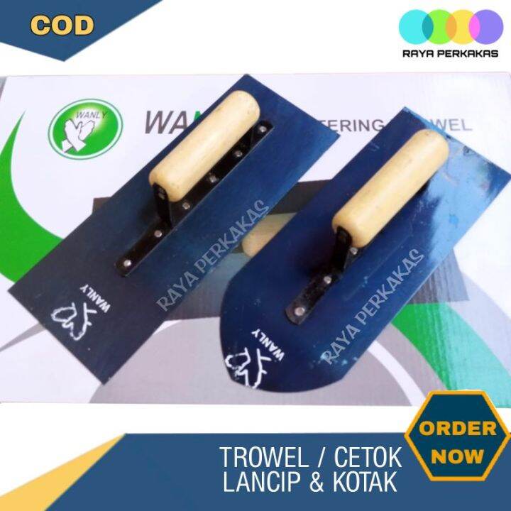 KASUTAN CETOK TROWEL PLESTER RASKAM SENDOK SEMEN WANLY | Lazada Indonesia