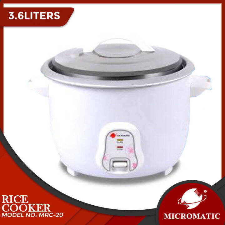 Micromatic MRC-20 3.6Liters Capacity 20Cups Heavy Duty Rice Cooker ...
