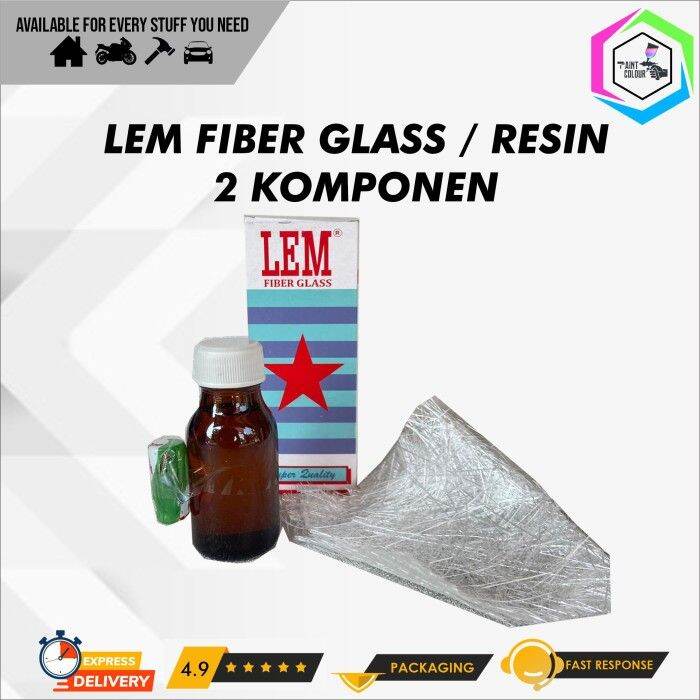 Lem Fiber Glass Fiberglass RESIN Lem Plastik Bak Mandi Ember | Lazada ...