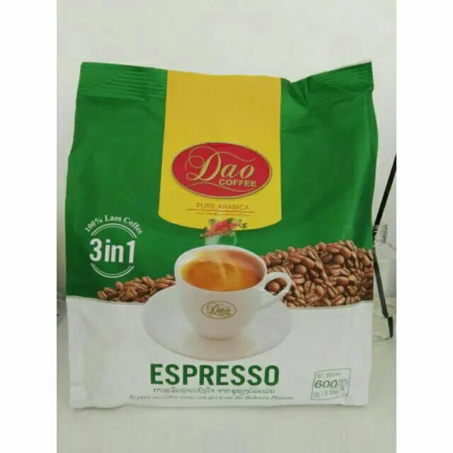 กาแฟปรุงสำเร็จรูป 3in1 Espresso dao coffee 600g 30ซองX20กรัม | Lazada.co.th