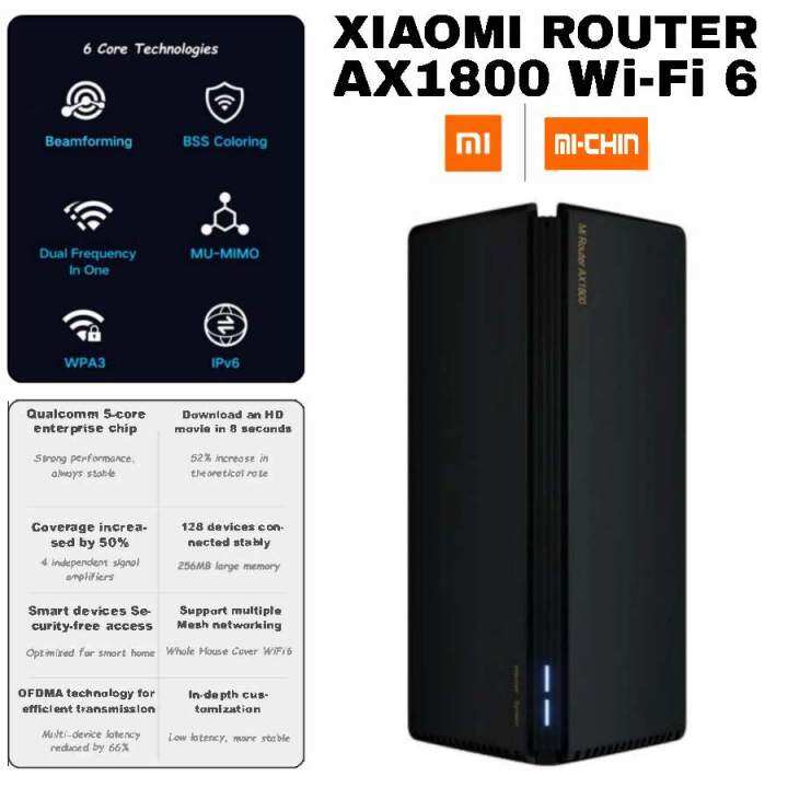 XIAOMI ROUTER AX1800 Wi-Fi 6 Fully Upgraded - Mi Wifi | Lazada Indonesia