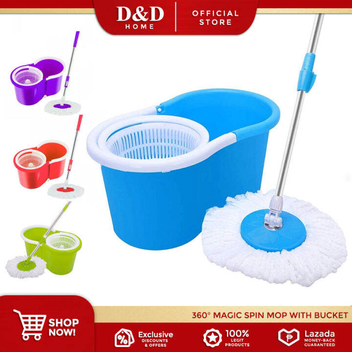 D&D Home | 360°Microfiber Spin Mop w/ Bucket | Lazada PH
