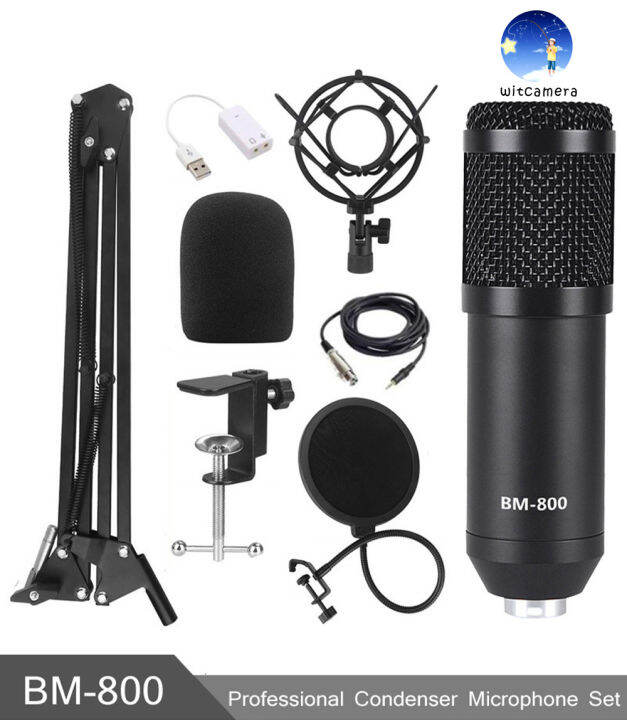 BM-800 Hanging Microphone Kit, Live Broadcast Recording Large Diaphragm ...