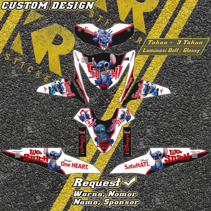 Stiker Decal Beat Fi | Custom desain request warna nama nomor sponsor ...