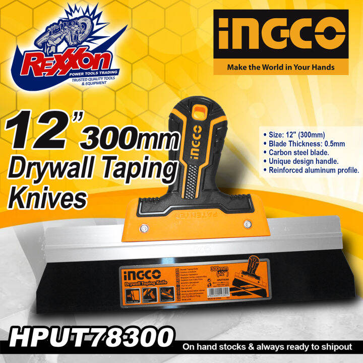 INGCO 12" 300mm Drywall Taping Knife HPUT78300 Rexxon Power Tools ...