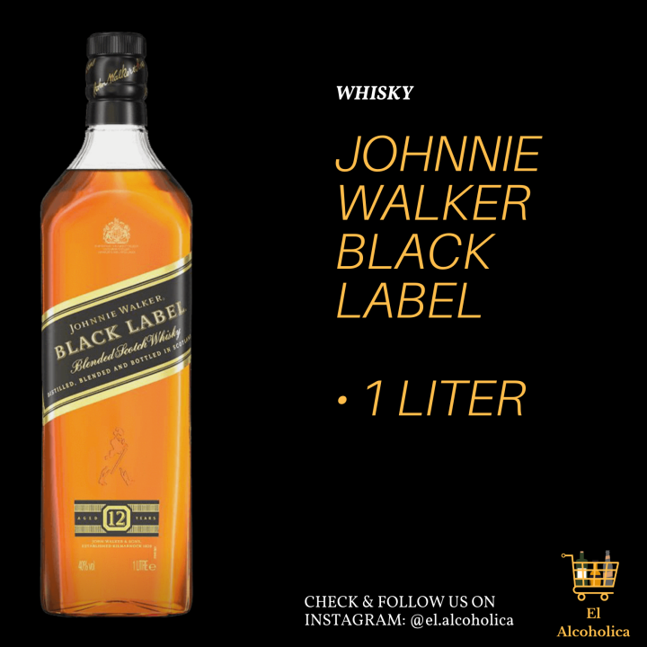 Johnnie Walker Black Label 1 Liter (with box) | Lazada PH