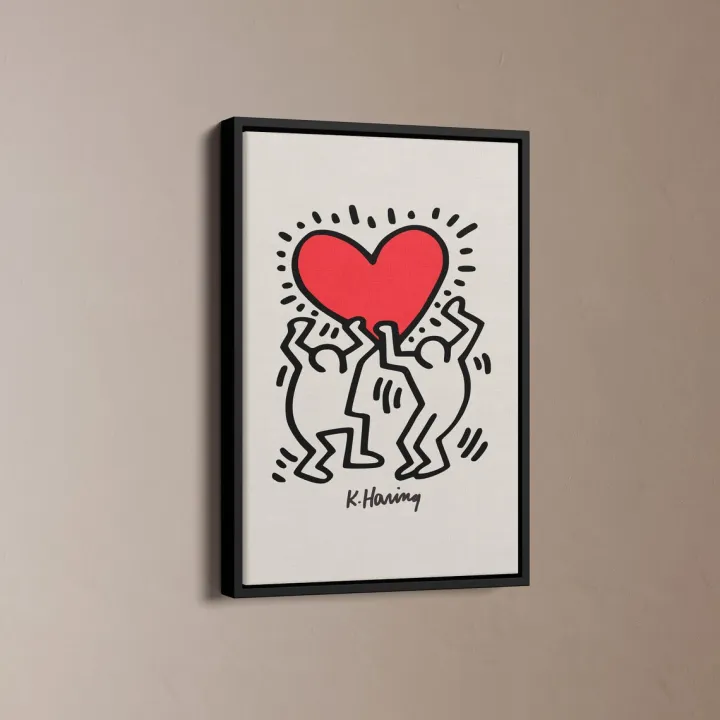 Keith Haring Love ผ้าใบ Keith Haring นิทรรศการโปสเตอร์ PopHoliday ...
