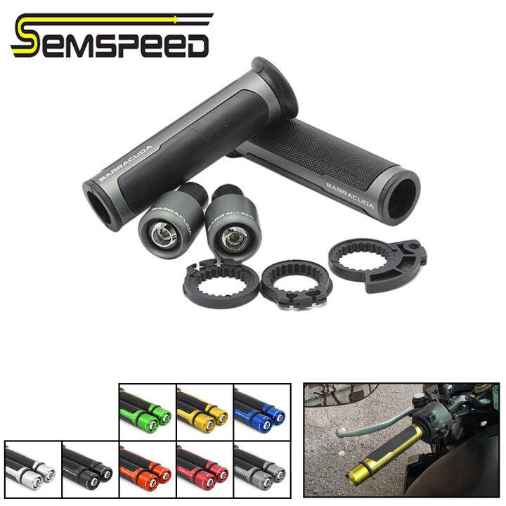 SEMSPEED รถจักรยานยนต์22Mm Handlebar มือจับบาร์ปลายด้ามจับสำหรับ Honda ...
