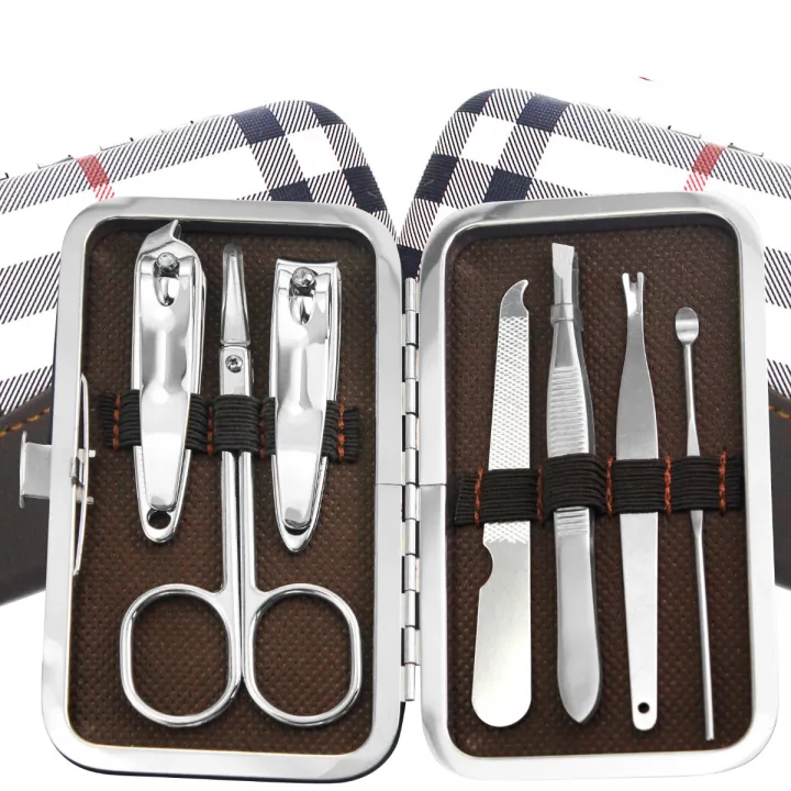 J and A 7 Pcs Stainless Steel Nail Manicure Sets Nail Tool Set Manicure ...