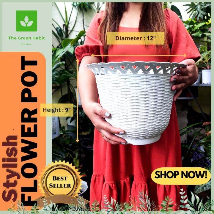 TGH Premium Indoor/Outdoor Plant Flower Pot with Design: Small to Big ...