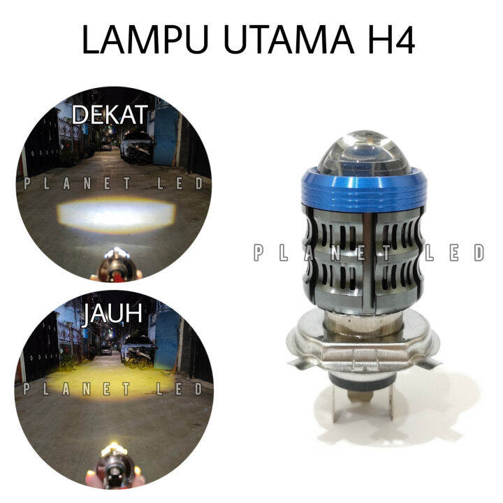CR7 Lampu Utama LED H4 Tipe Laser High Low Putih Kuning Lis Biru ...
