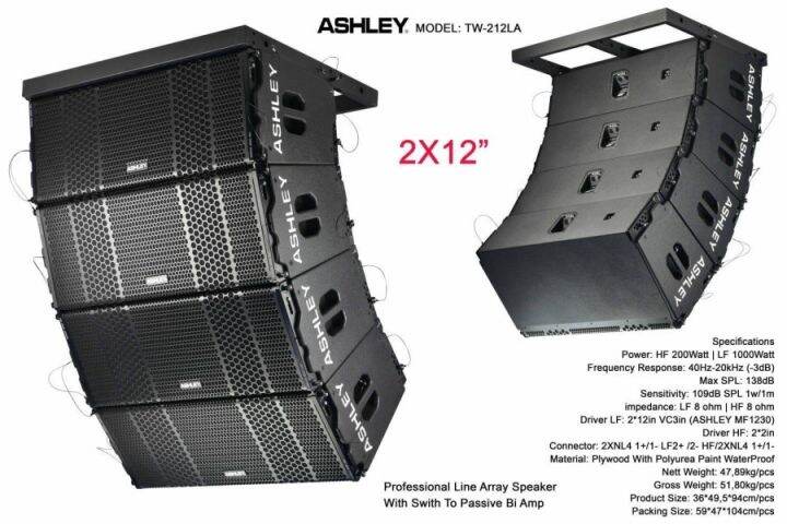 SPEAKER LINE ARRAY ASHLEY TW212LA TW 212 LA ORIGINAL ASHLEY | Lazada ...