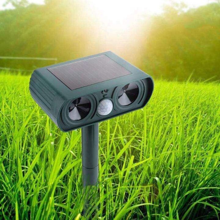 ABRAHAM Farm Solar Powered Weatherproof Waterproof Ultrasonic Bird ...