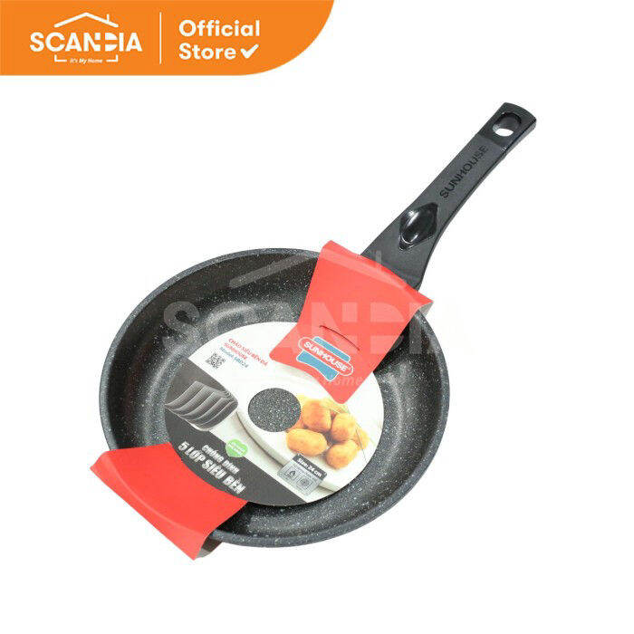 SCANDIA Frypan Sunhouse Marble Frypan Non-Stick (SBD24) | Lazada Indonesia