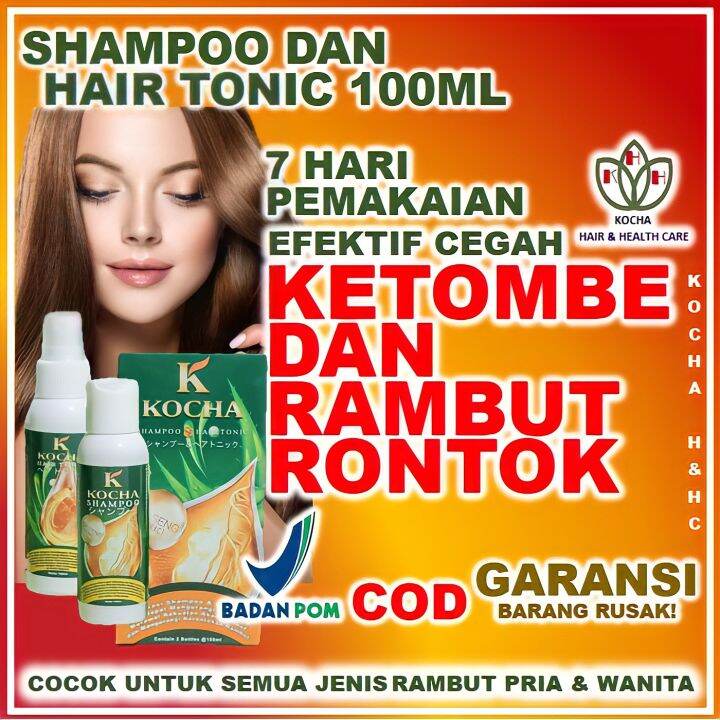 Kocha 2in1 Shampo Hair Tonic 100ML Sampo Vitamin Penyubur Obat Penghilang Pembersih Perawatan 1 ...