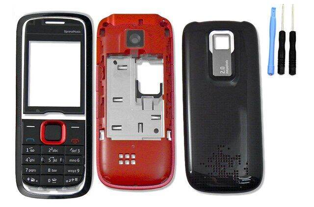 สำหรับ Nokia 5130 Xpressmusic เต็มที่อยู่อาศัยปกหลัง Lkeyboard สีแดงสี ...