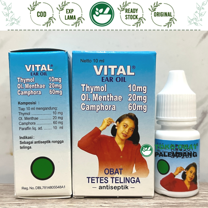 VITAL EAR OIL 10 ML OBAT TETES MATA TELINGA ANTISEPTIK Obat Tetes ...