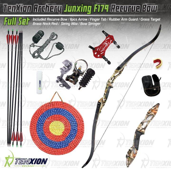 TenXion Archery JunXing F179 Recurve Bow Busur Anak Panah Memanah ...