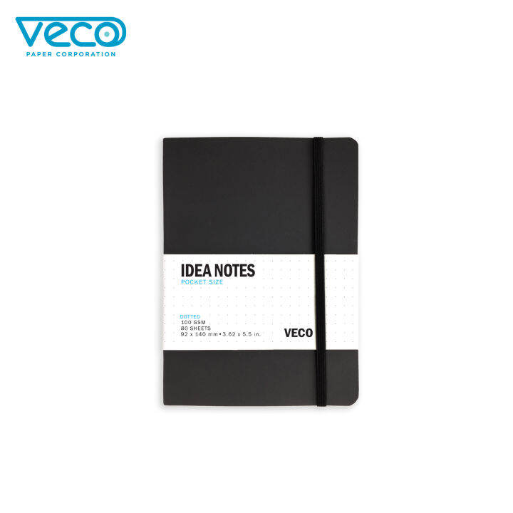 Veco Idea Notes Pocket Size Journal Notebook 3.6x5.5in w/Deluxe Cream ...