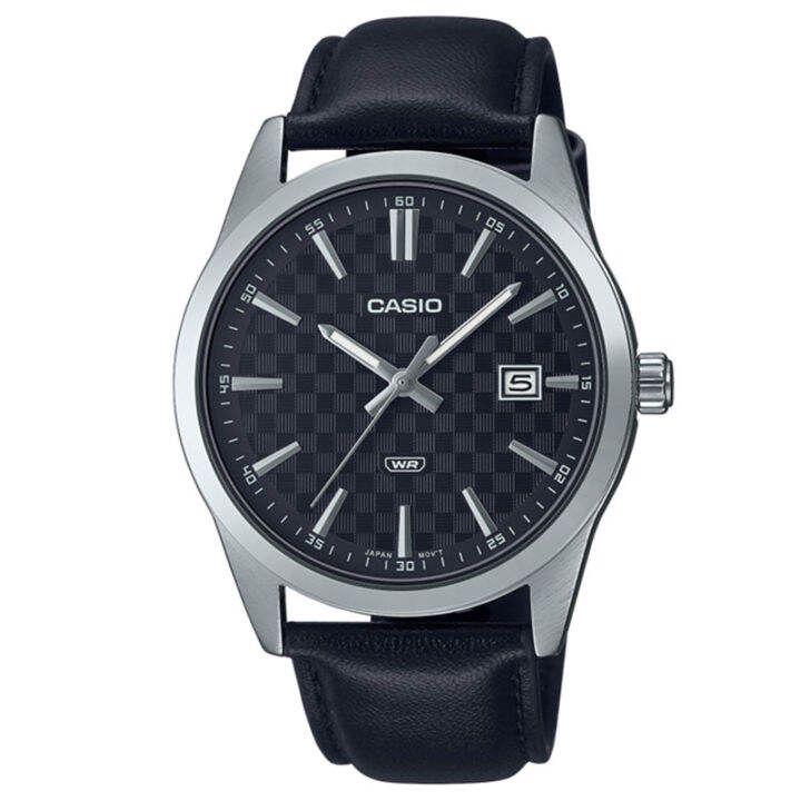 CASIO ORIGINAL - CASIO MTP-VD03L-1AUDF - MEN LA - KULIT - Hitam - Jam ...
