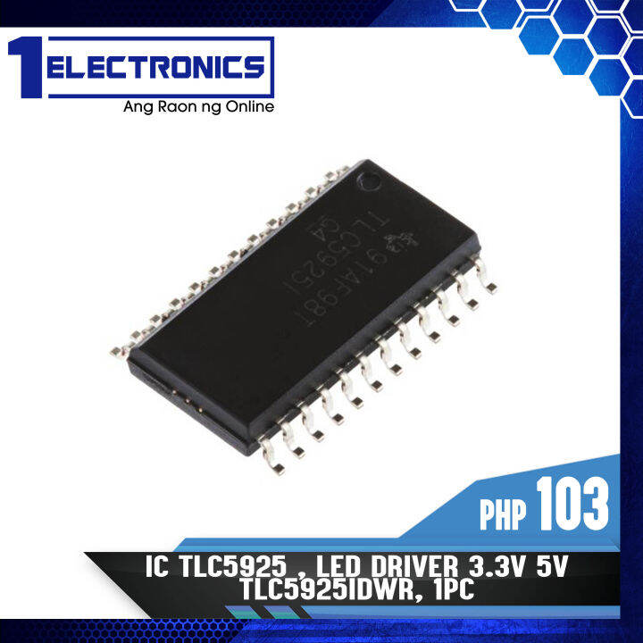 1Electronics 1pc IC TLC5925 , LED Driver 3.3v/5v ,TLC5925IDWR | Lazada PH