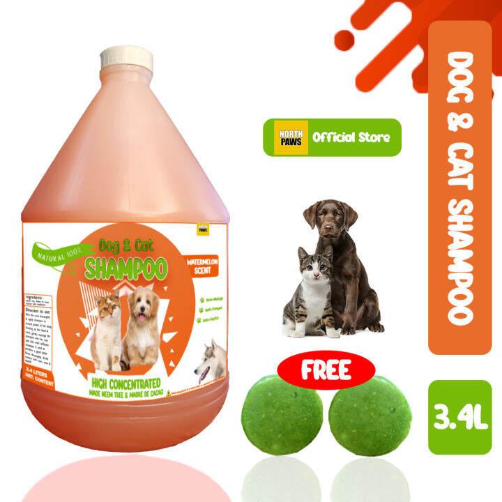 1 Gallon Dog & Cat Shampoo made Neem tree & Madre de cacao (Watermelon ...