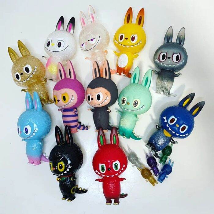 ชุดของขวัญสุดสร้างสรรค์ของตกแต่ง POPMART Zimomo ชุด Labubu ขนาดเล็ก4 ...