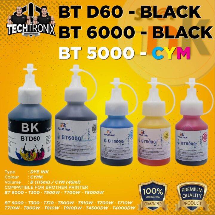 practical Brother Ink BTD60 BT6000 BT5000 Ink Refill For Brother DCP ...