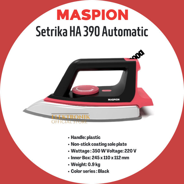 MASPION SETRIKA HA 390 AUTOMATIC IRON SETRIKA | Lazada Indonesia