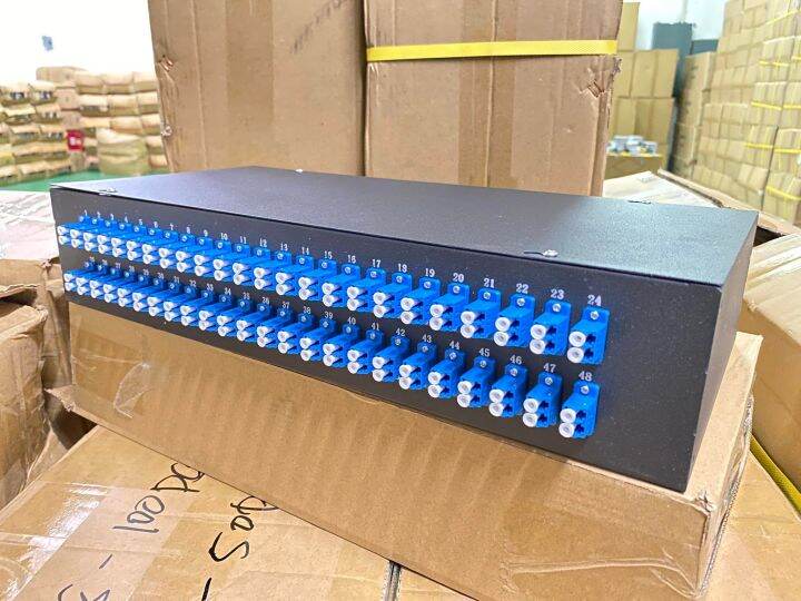 48 Port Fiber Patch Panel LC loaded Pigtail ODF 2U Optical Fiber ...