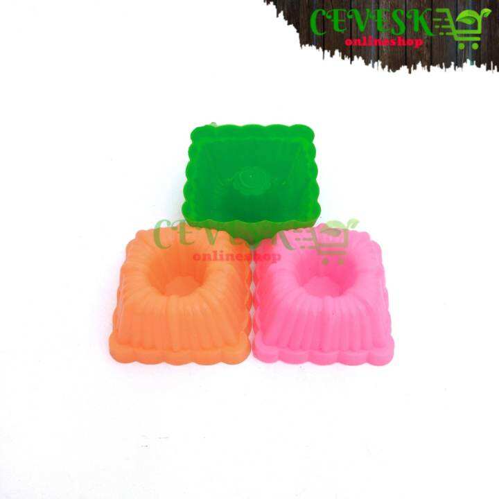 CETAKAN AGAR PUTU AYU SEGI KOTAK AGER PUDDING JELLY JELY PUDING COKLAT ...