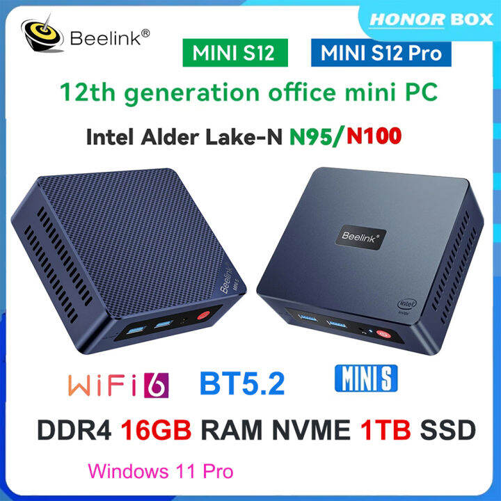 Beelink Mini S12 Pro N100 Mini PC Intel 12th Win 11 DDR4 8GB 256GB 16GB ...
