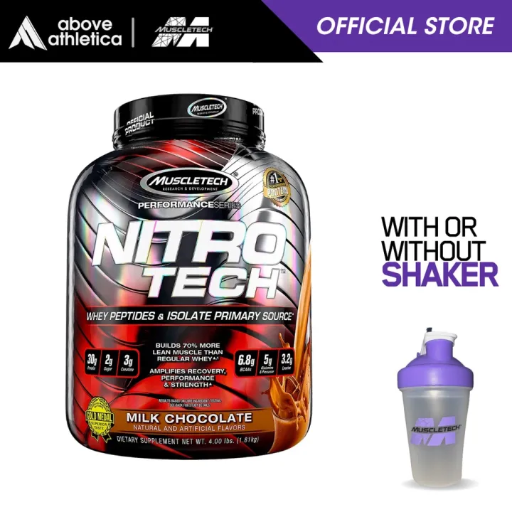 Muscletech Nitrotech Whey Protein Powder 4Lbs Performance Series ...