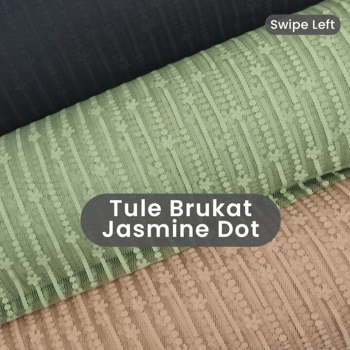Kain Brokat Tile Motif Jasmine Dot Brukat Tile Tule Motif | Lazada ...