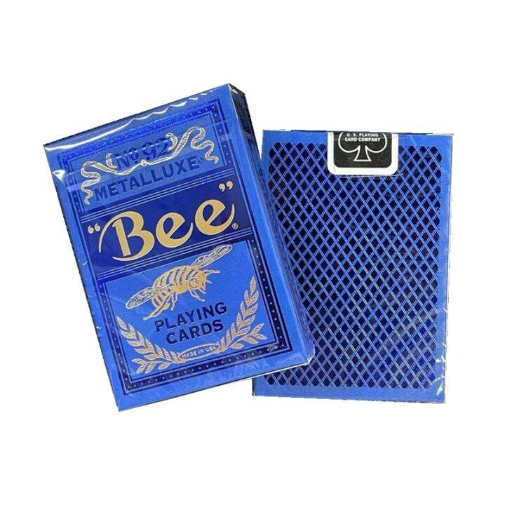 Bee Metalluxe ไพ่ไพ่ Bicycle การ์ดสีน้ำเงินเกมไพ่ขนาดอุปกรณ์แสดงมายากลวิเศษสำหรับนักมายากล Yeg ...
