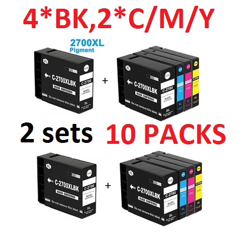 【Malay Spot】Canon PGI 2700XL Pgi-2700Xl 2700Xl （Pigment ink）Twin Pack ...