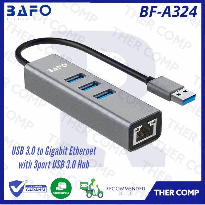 BAFO BF A324 USB 3.0 to HUB 3 Port With Gigabit Ethernet LAN 1000 Mbps ...